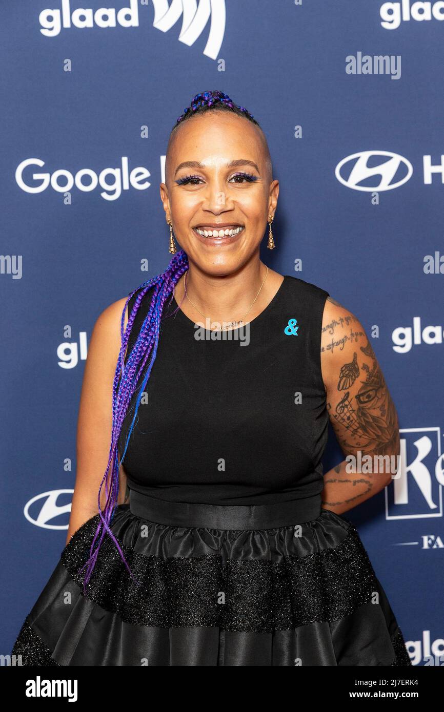 Alexandra Louis-Jacques attends 33rd Annual GLAAD Media Awards at ...