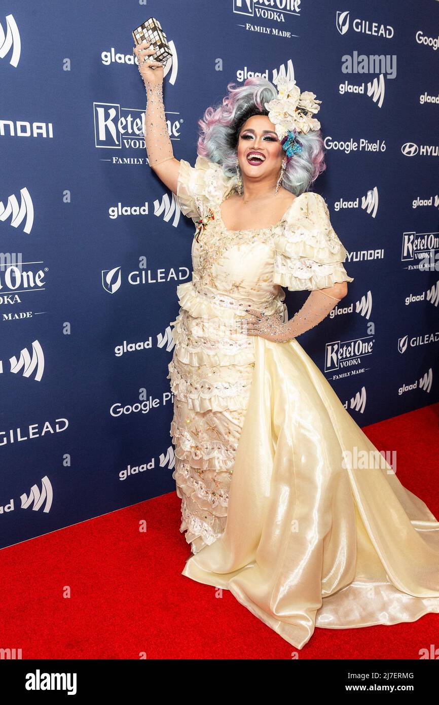 Aleksa Manila attends 33rd Annual GLAAD Media Awards at Hilton Midtown ...