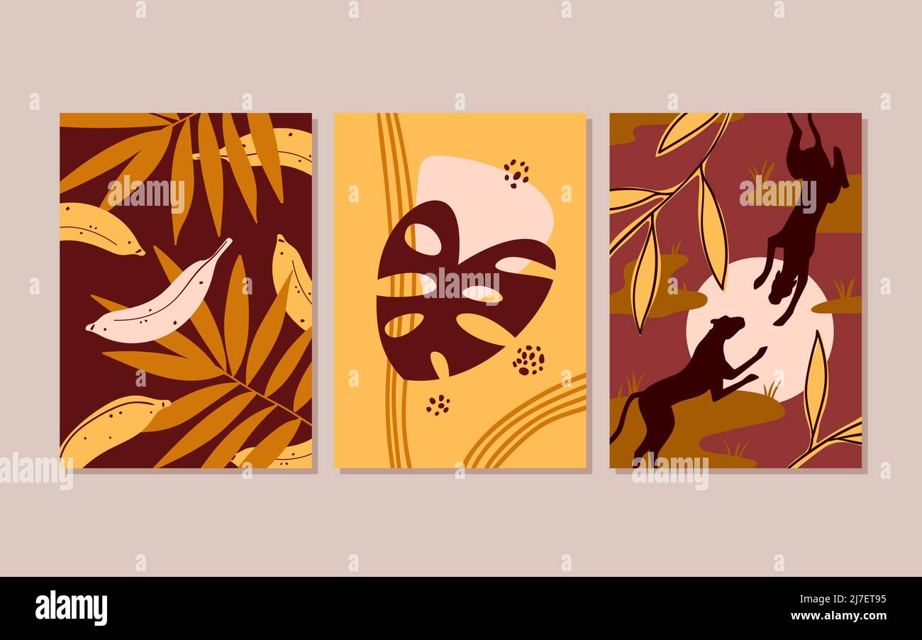 Set of jungle african poster Stock Vector Image & Art - Alamy