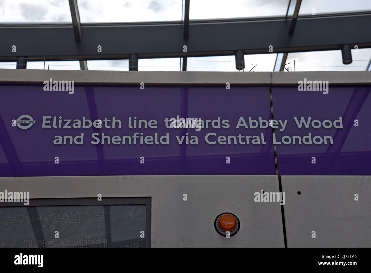 New station signs for the new London rail project, The Elizabeth Line ...
