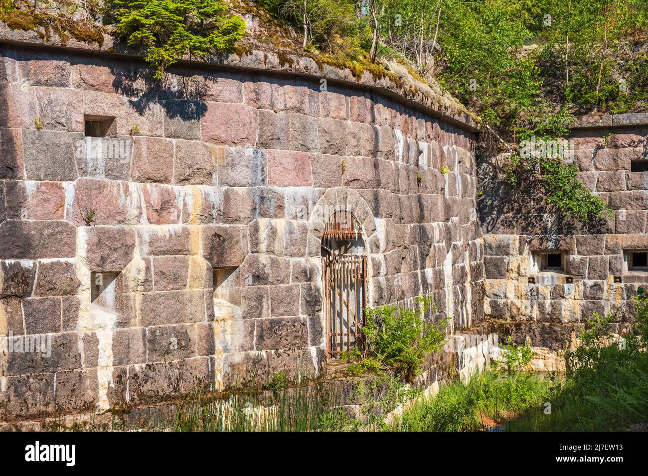 Old fortress with a fortified wall in the moat Stock Photo - Alamy