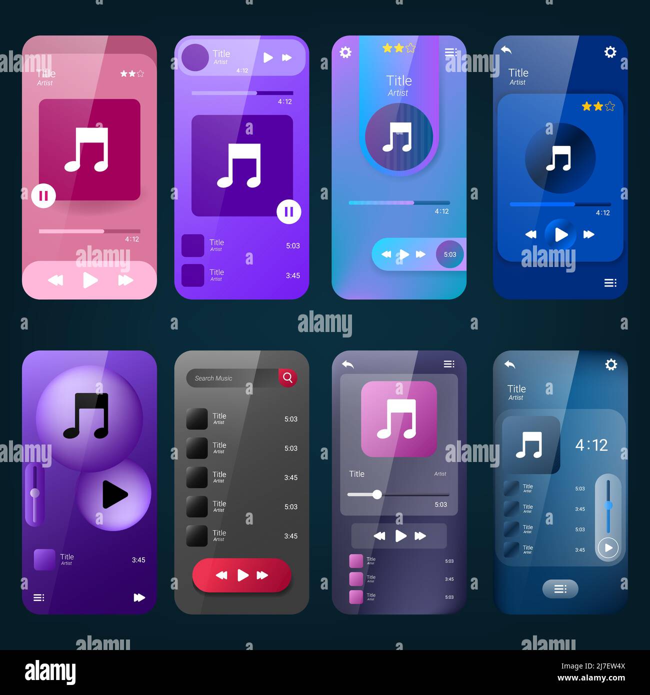 music player user interface Stock Vector Image & Art - Alamy