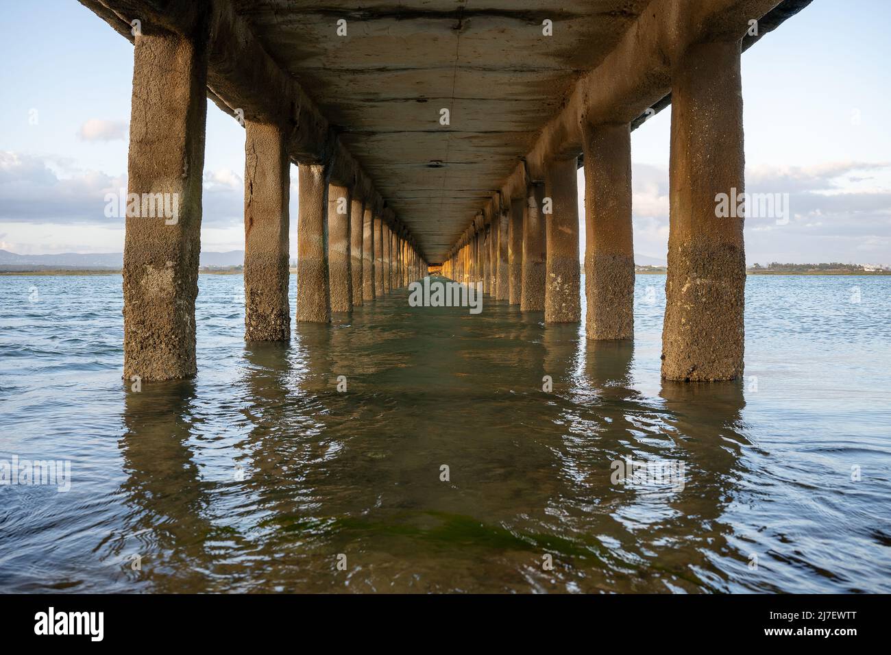 View under the bridge in Faro, Portugal Stock Photo - Alamy