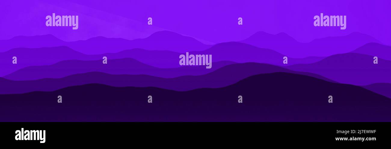 cute purple mountains slopes at sun setting time digital graphics ...