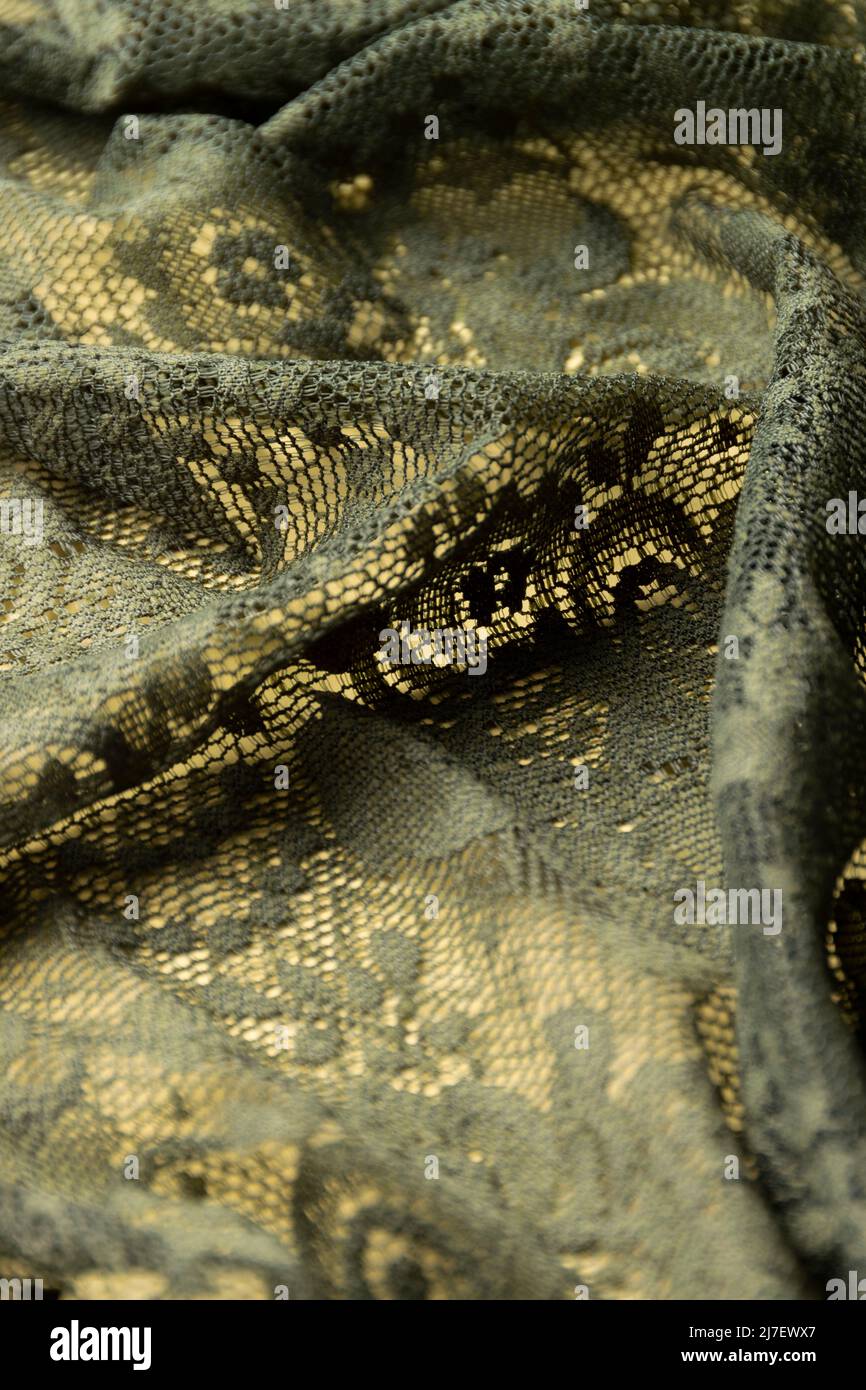 Old fashion green lace cloth, embroidery textile background Stock Photo ...