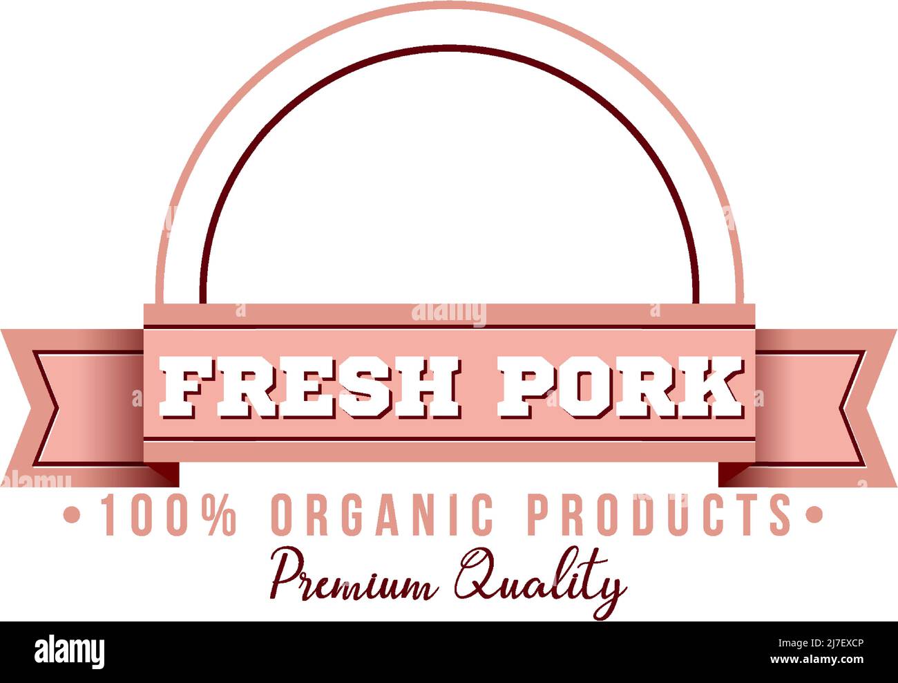 Fresh pork organic product logo template illustration Stock Vector ...