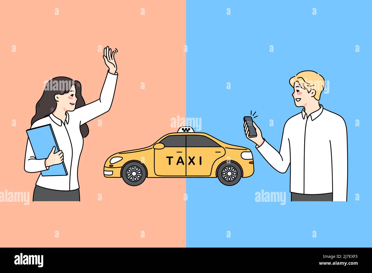 Hand mobile woman service transport Stock Vector Images - Alamy