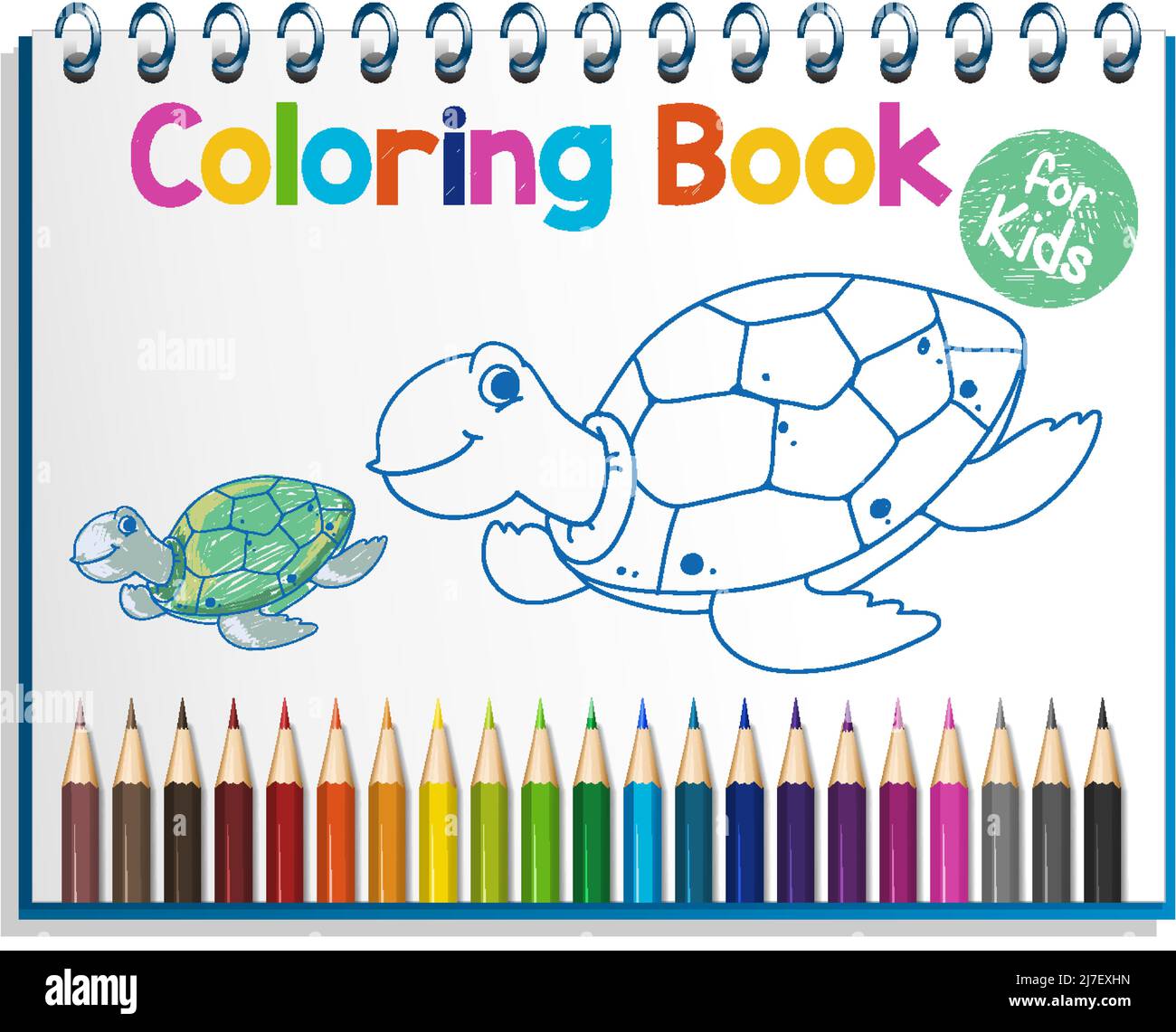 Coloring book worksheet for kids illustration Stock Vector Image & Art ...