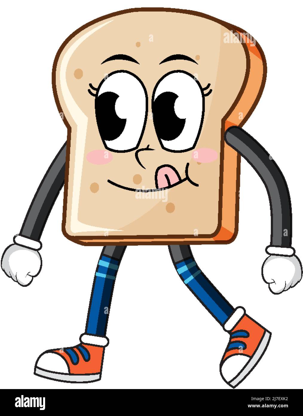 Toasted bread with arms and legs illustration Stock Vector Image & Art ...