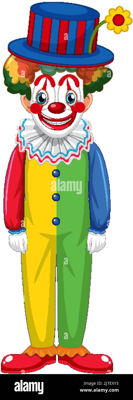 Colourful clown cartoon character illustration Stock Vector Image & Art ...