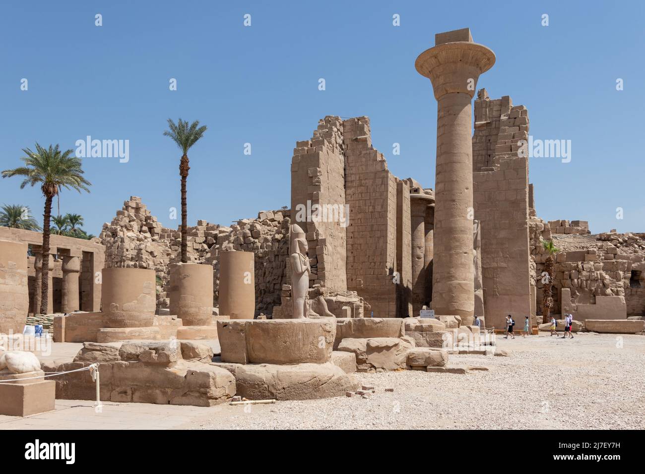 Luxor, Egypt - September 21 2021: The Karnak Temple Complex consists of ...