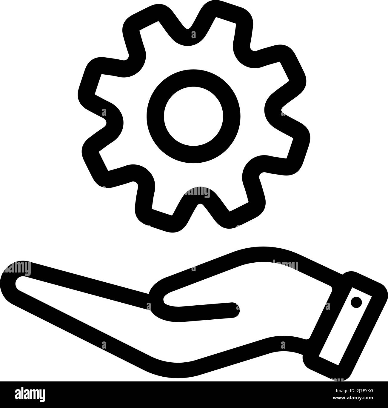 Gear, equipment, function vector icon illustration Stock Vector Image ...