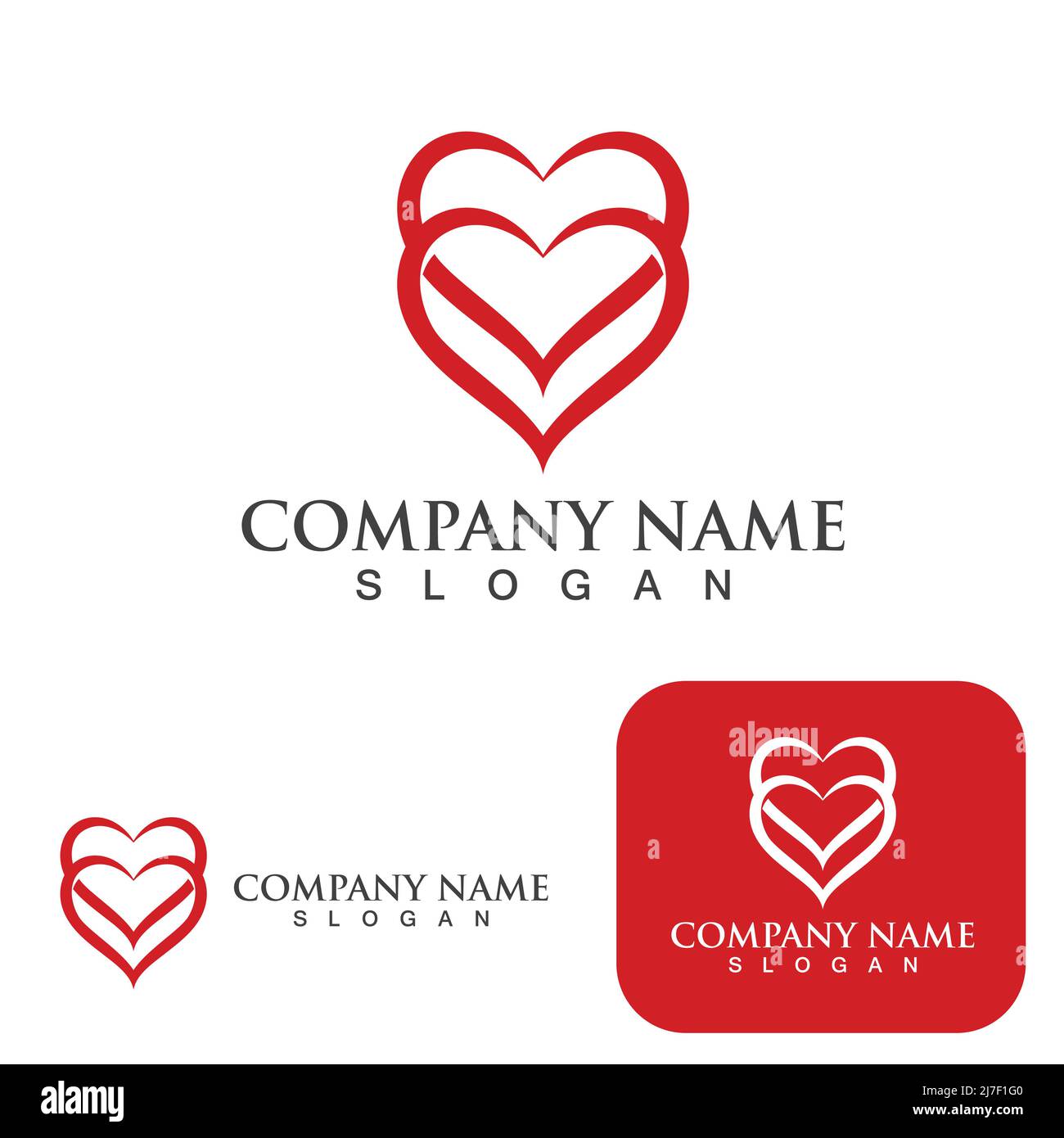 Love logo Vector icon illustration design Template Stock Vector Image ...