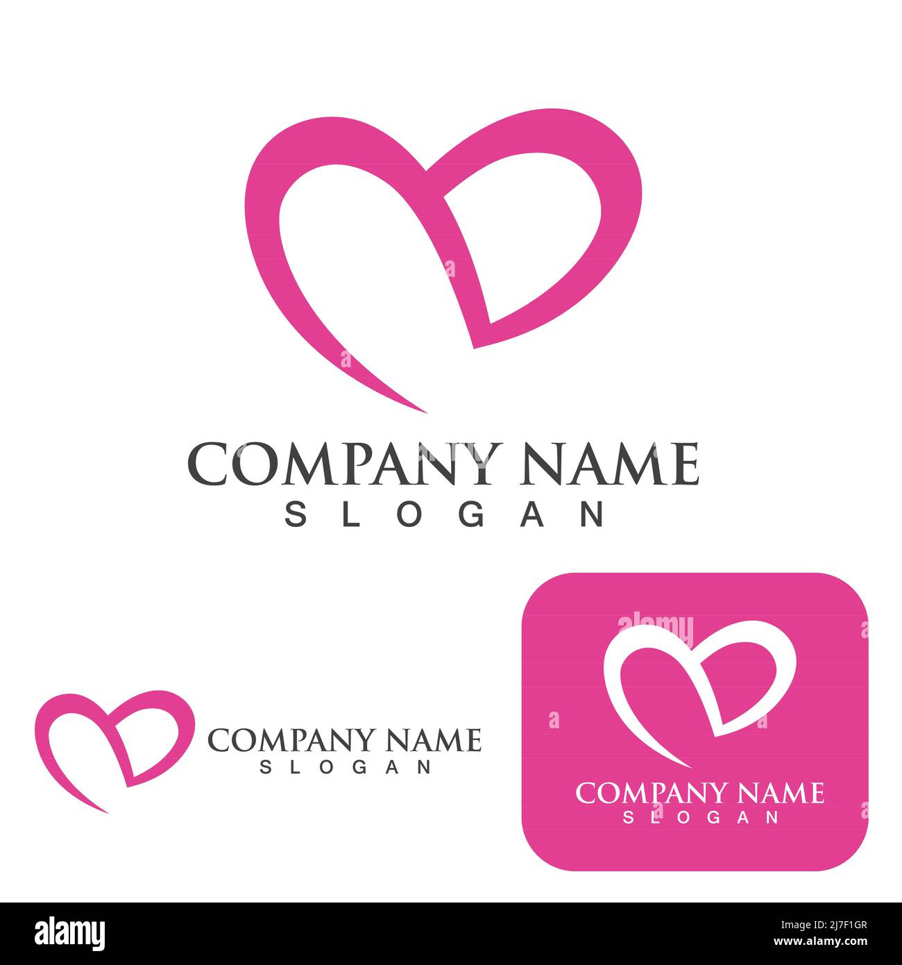 Love logo Vector icon illustration design Template Stock Vector Image ...