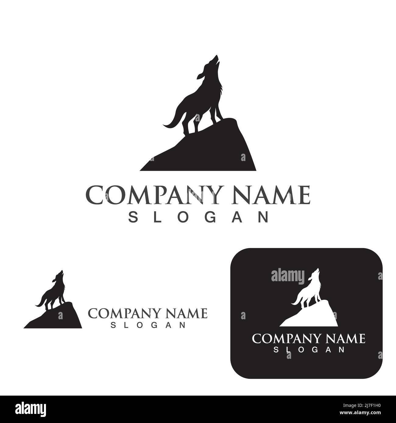 Wolf Logo Template vector illustration design Stock Vector Image & Art ...