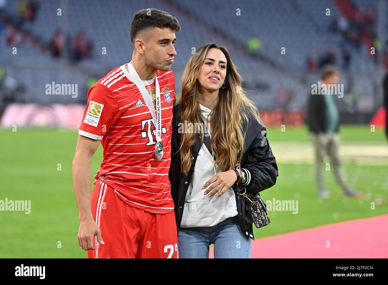 Marc ROCA (FC Bayern Munich) with girlfriend GALA. Football 1st ...