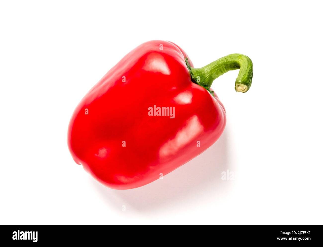 Fresh organic red bell pepper isolated on white background Stock Photo ...