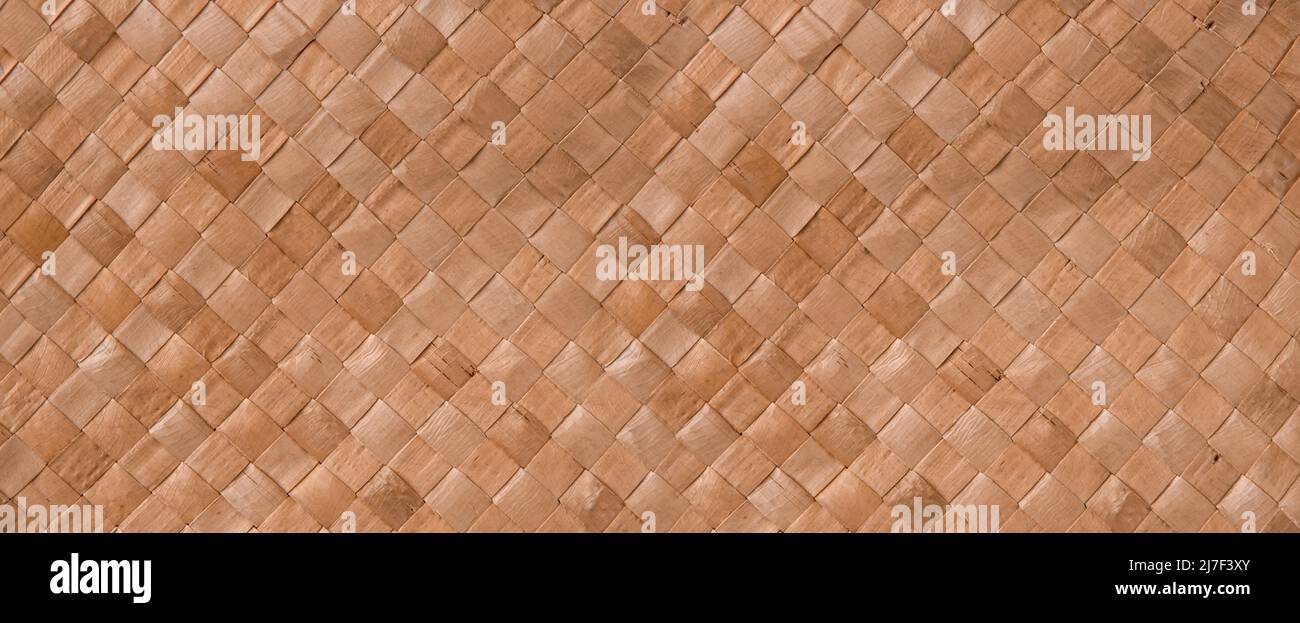 Brown braided reed texture. Closeup background. Horizontal banner Stock ...