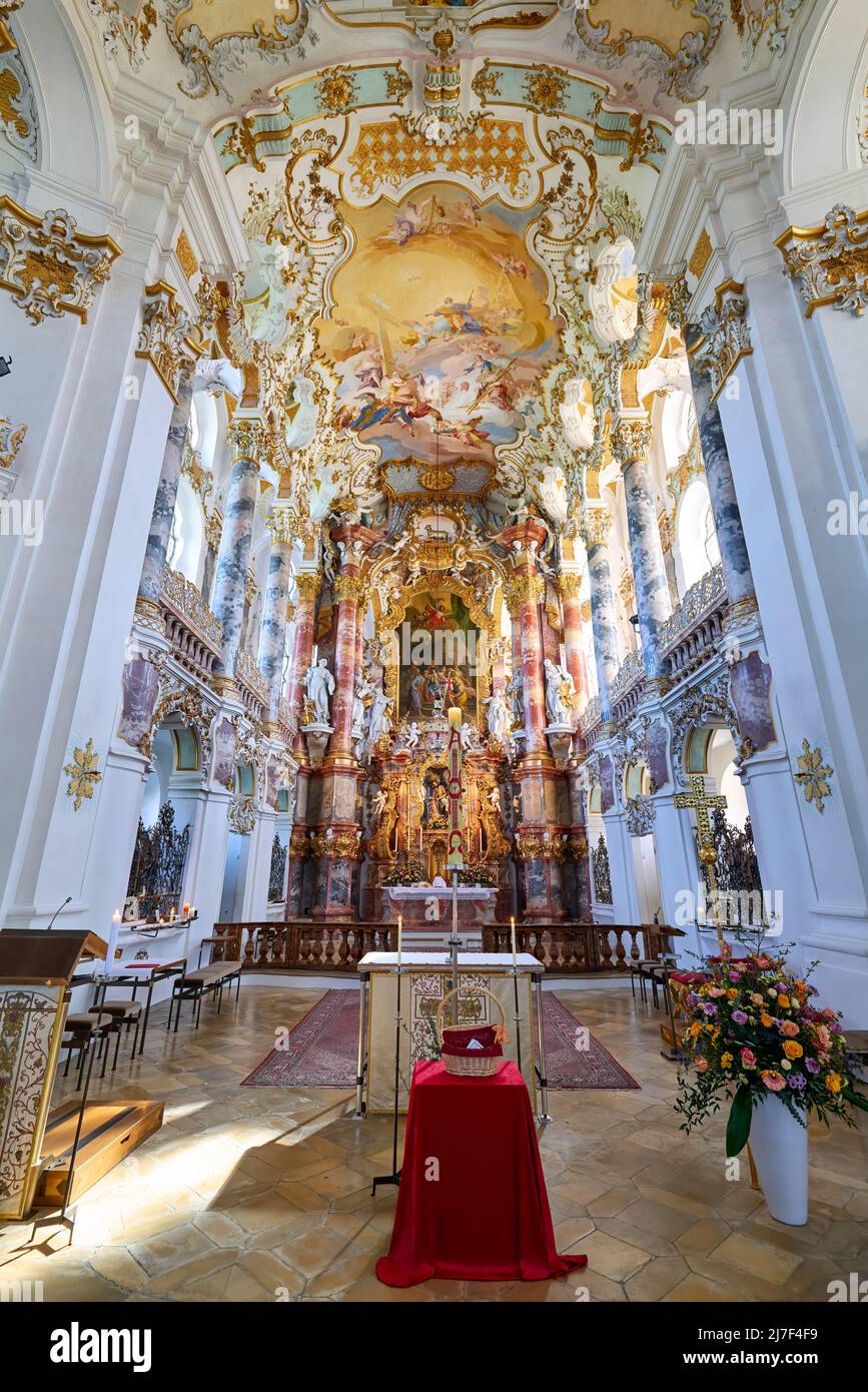 Germany Bavaria Romantic Road. The Pilgrimage Church of Wies ...