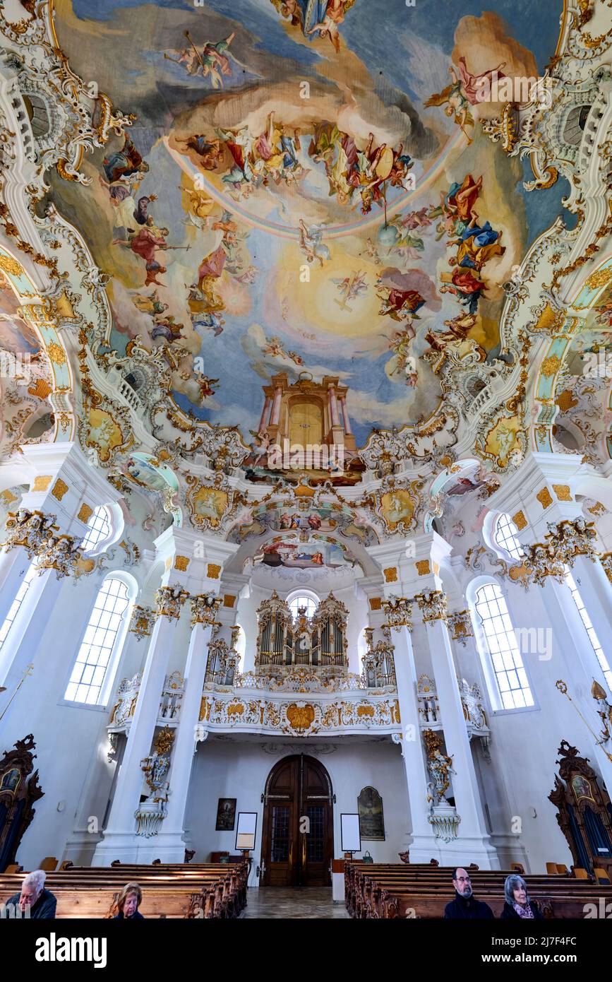 Germany Bavaria Romantic Road. The Pilgrimage Church of Wies ...