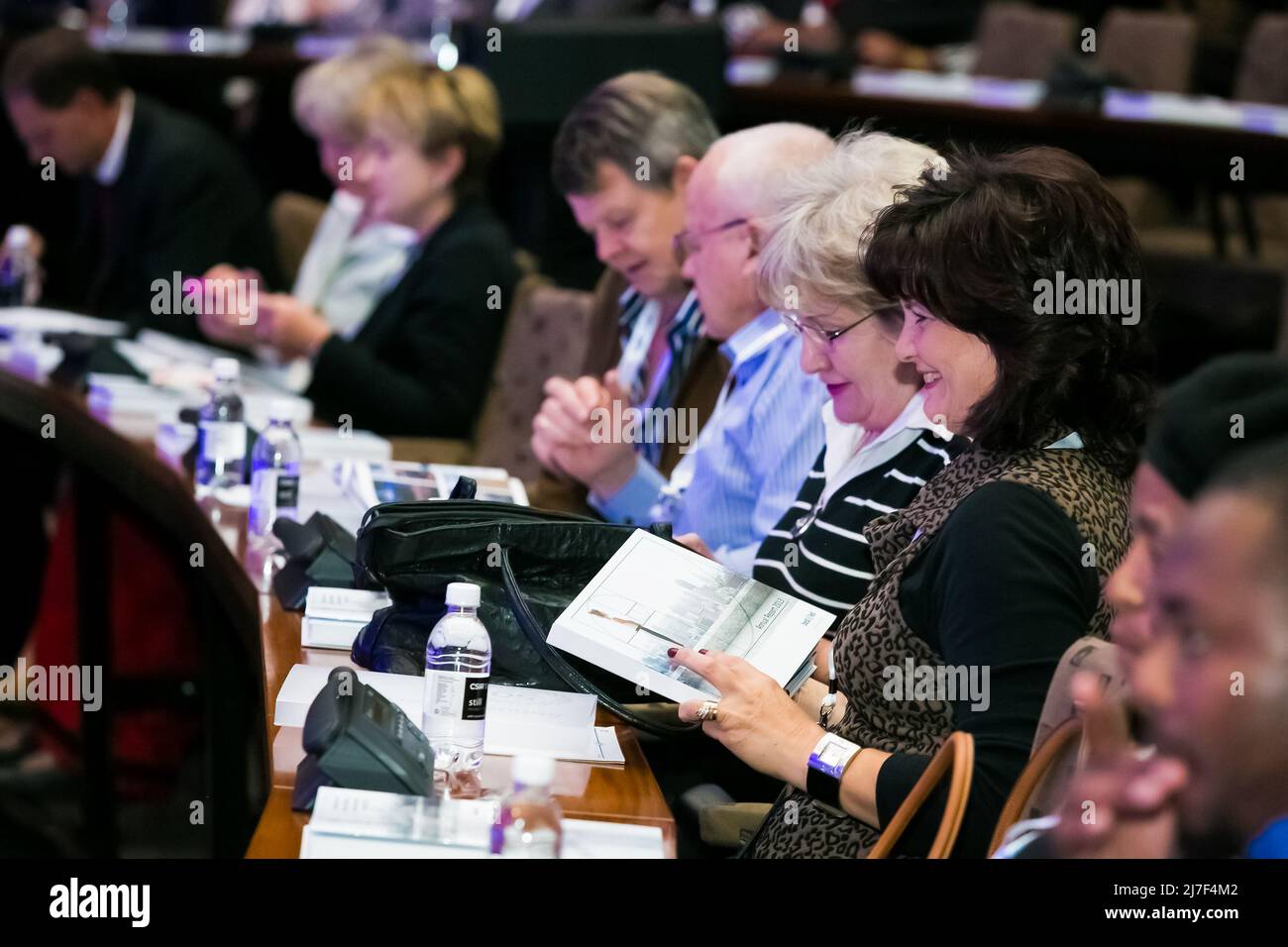 Johannesburg, South Africa - May 30, 2014: Delegates attending a AGM ...
