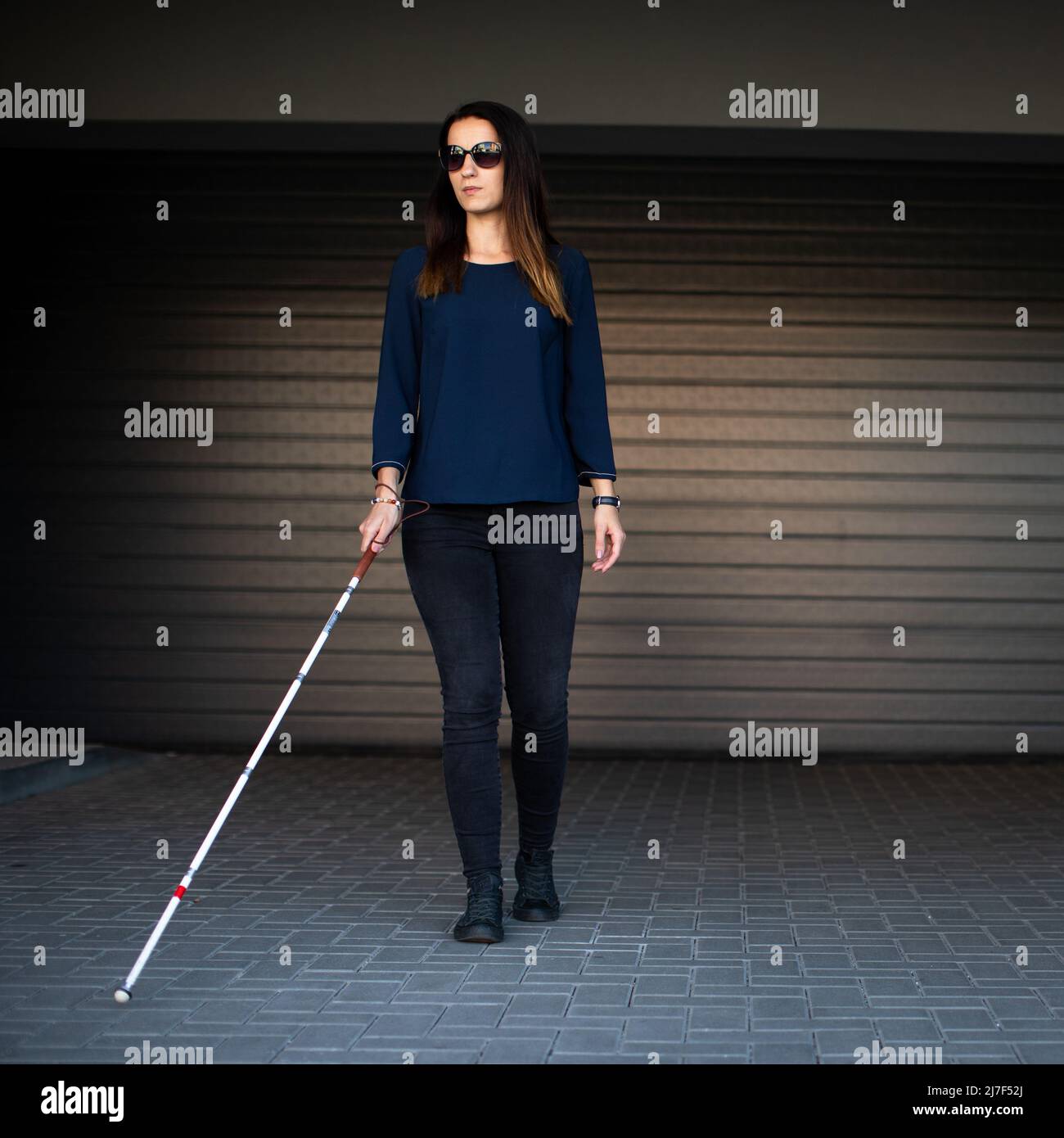 Blind Woman Walking