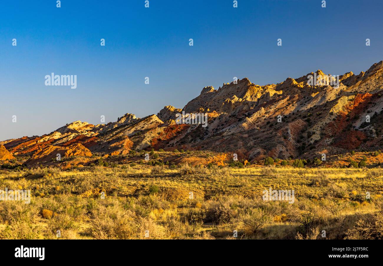A view of the far-southern end of the Waterpocket Fold as seen from the ...