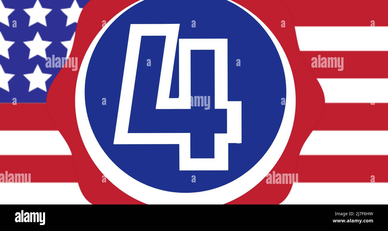 Number on usa flag hi-res stock photography and images - Alamy