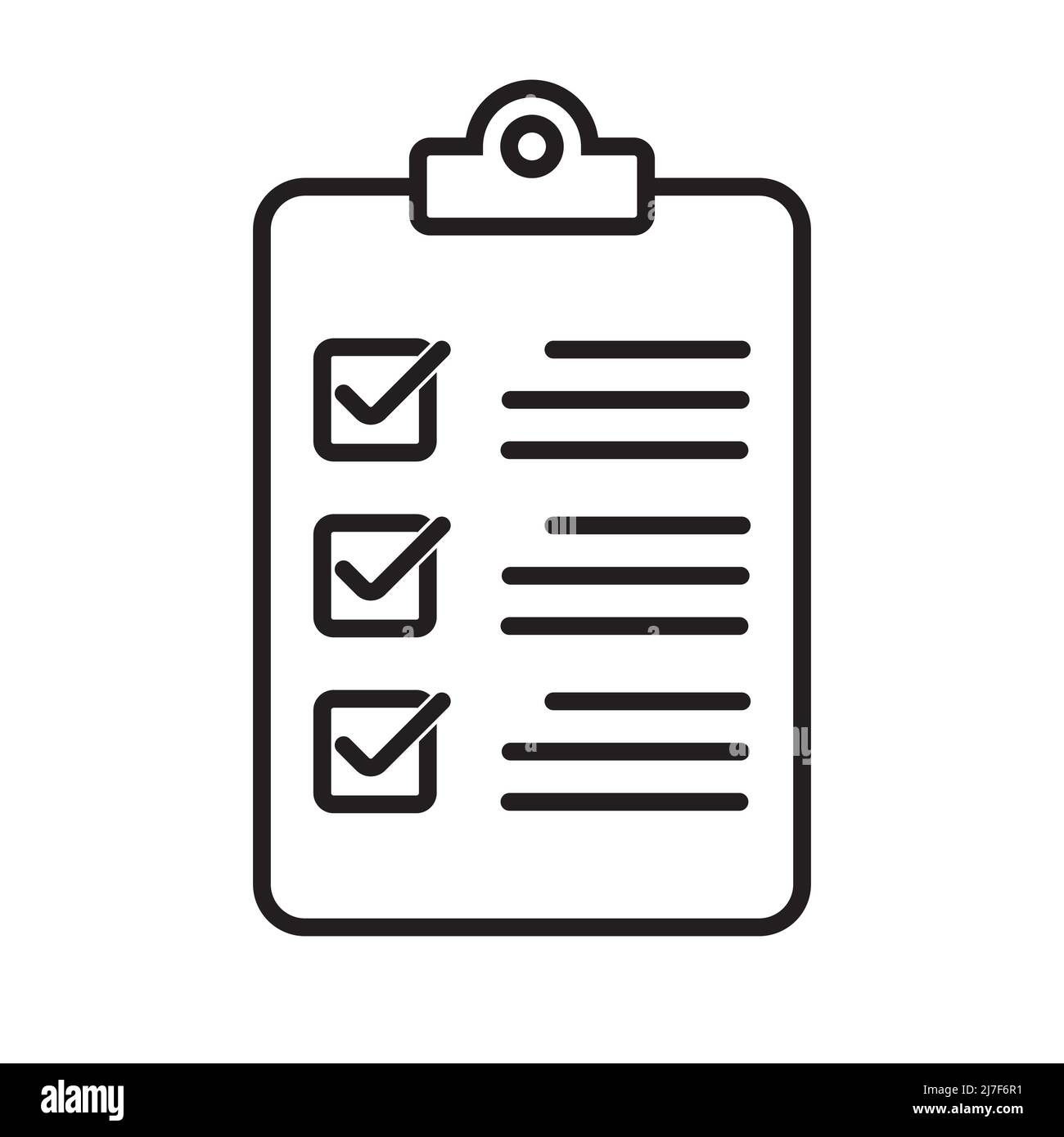 Clipboard line icon vector or graphic design, logo, website, social ...