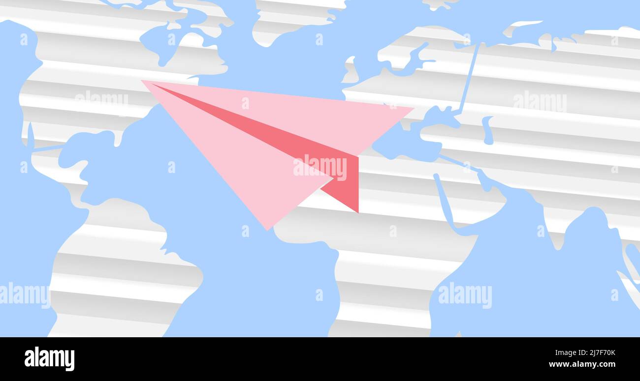 Blue map paper hi-res stock photography and images - Alamy