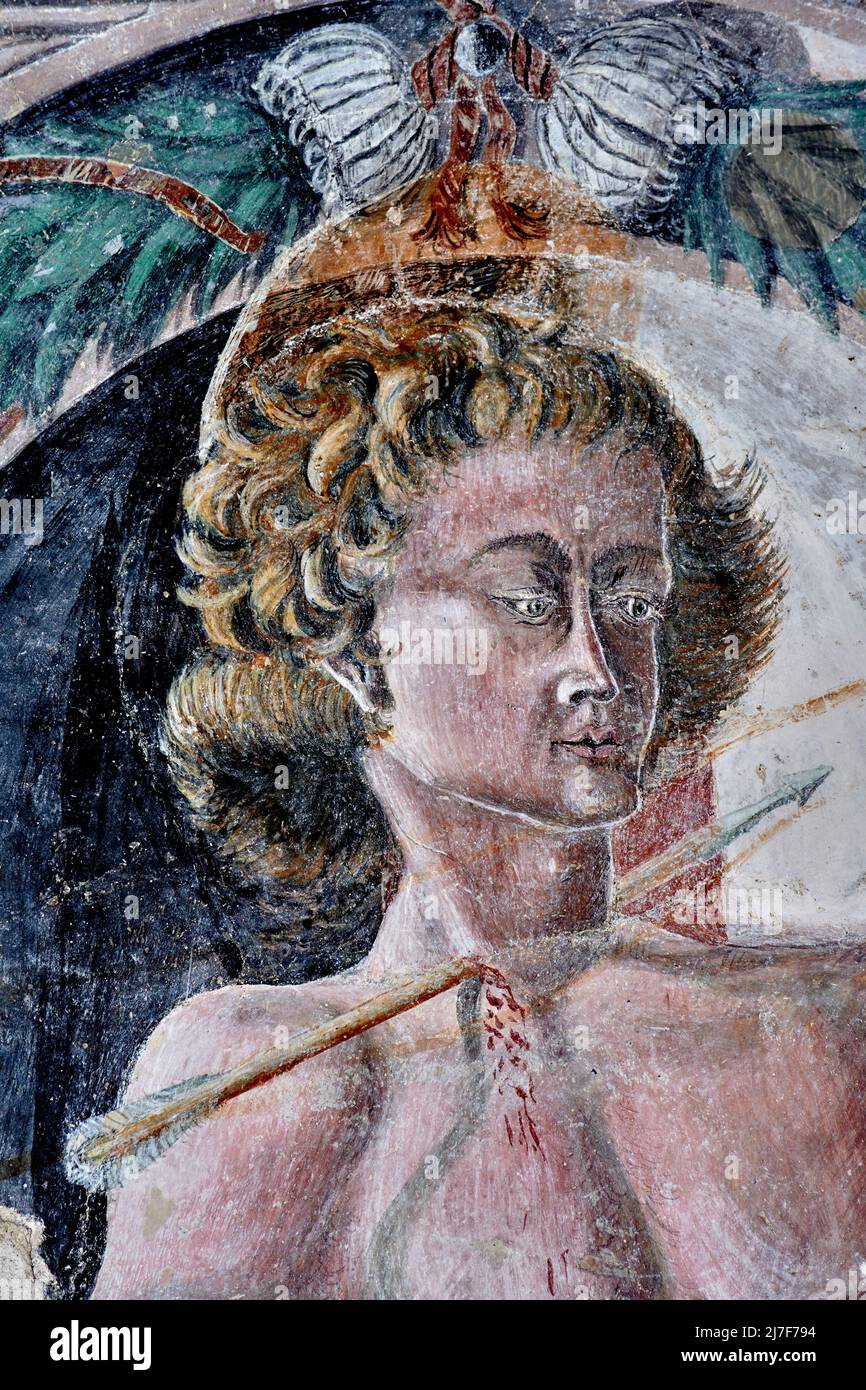 San Sebastiano - affresco nell'abside - bottega del Mantegna - XV ...