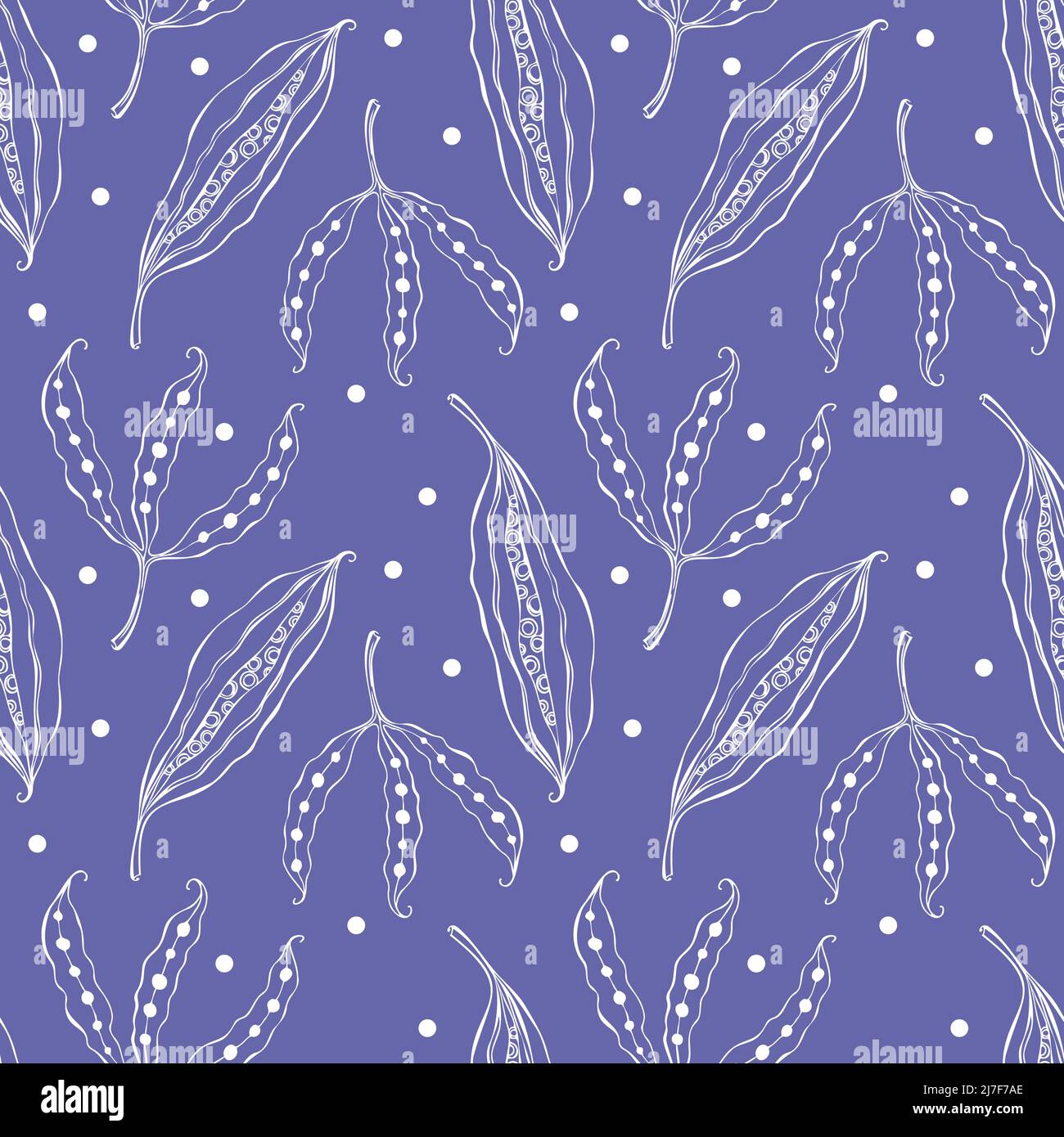 Very Peri pattern seamless with doodles. Vector illustration Stock ...