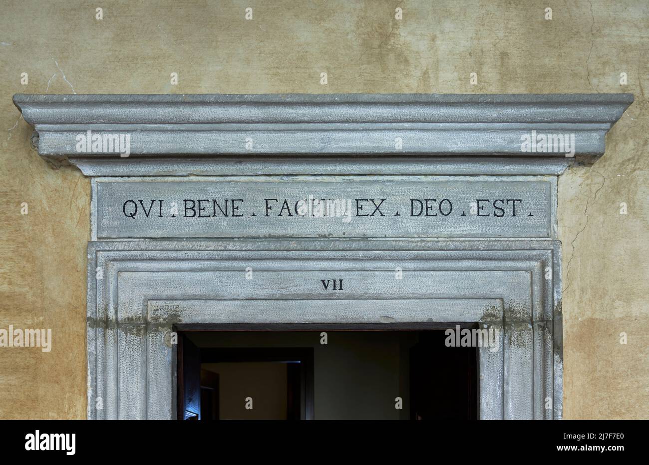 Rovato (Bs),Italia, Convento dell’Annunciata, stipite di una porta con ...