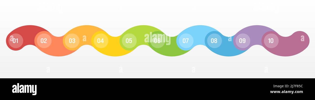 10 step process modern infographic diagram Stock Vector Image & Art - Alamy