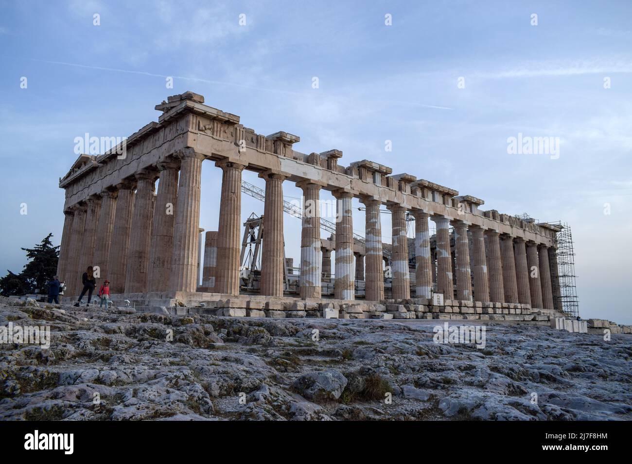 Tourists visit the Parthenon at the Athens' Acropolis archaeological ...