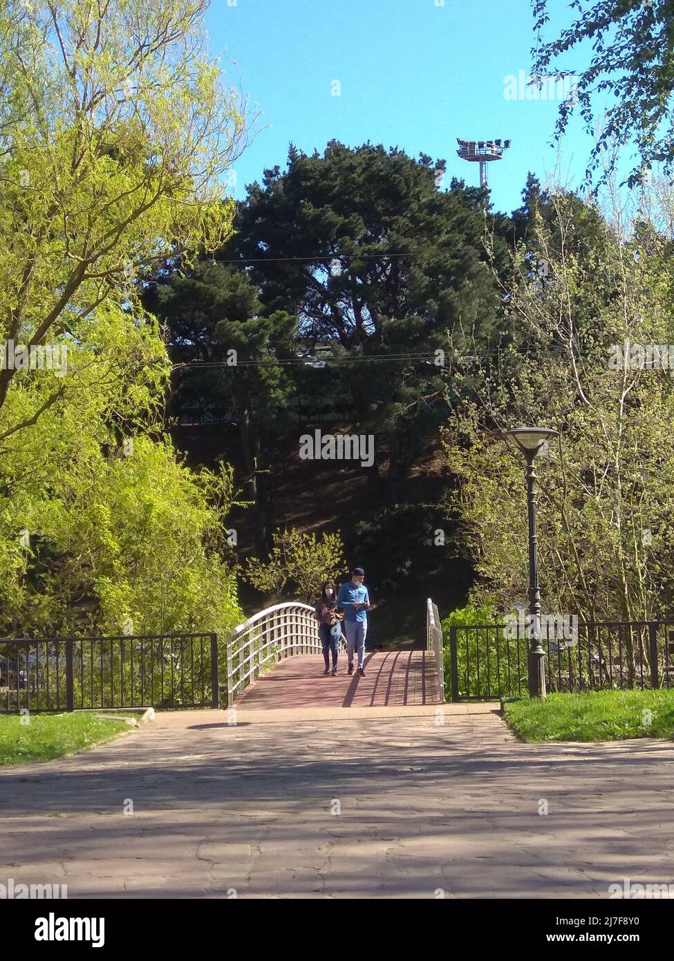 Soloarte Park, Basauri. With its trees and benches to rest. Spain Stock ...