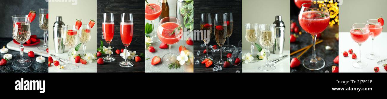 Cocktails collage hi-res stock photography and images - Alamy