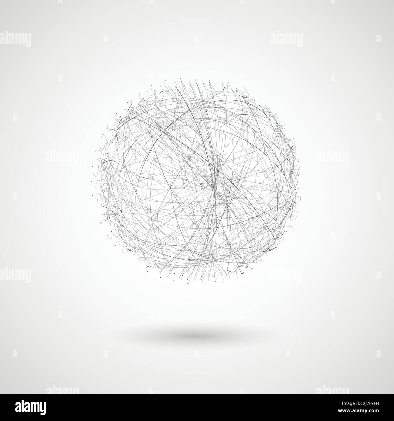 Circle with connected lines. Graphic design for structure innovation ...