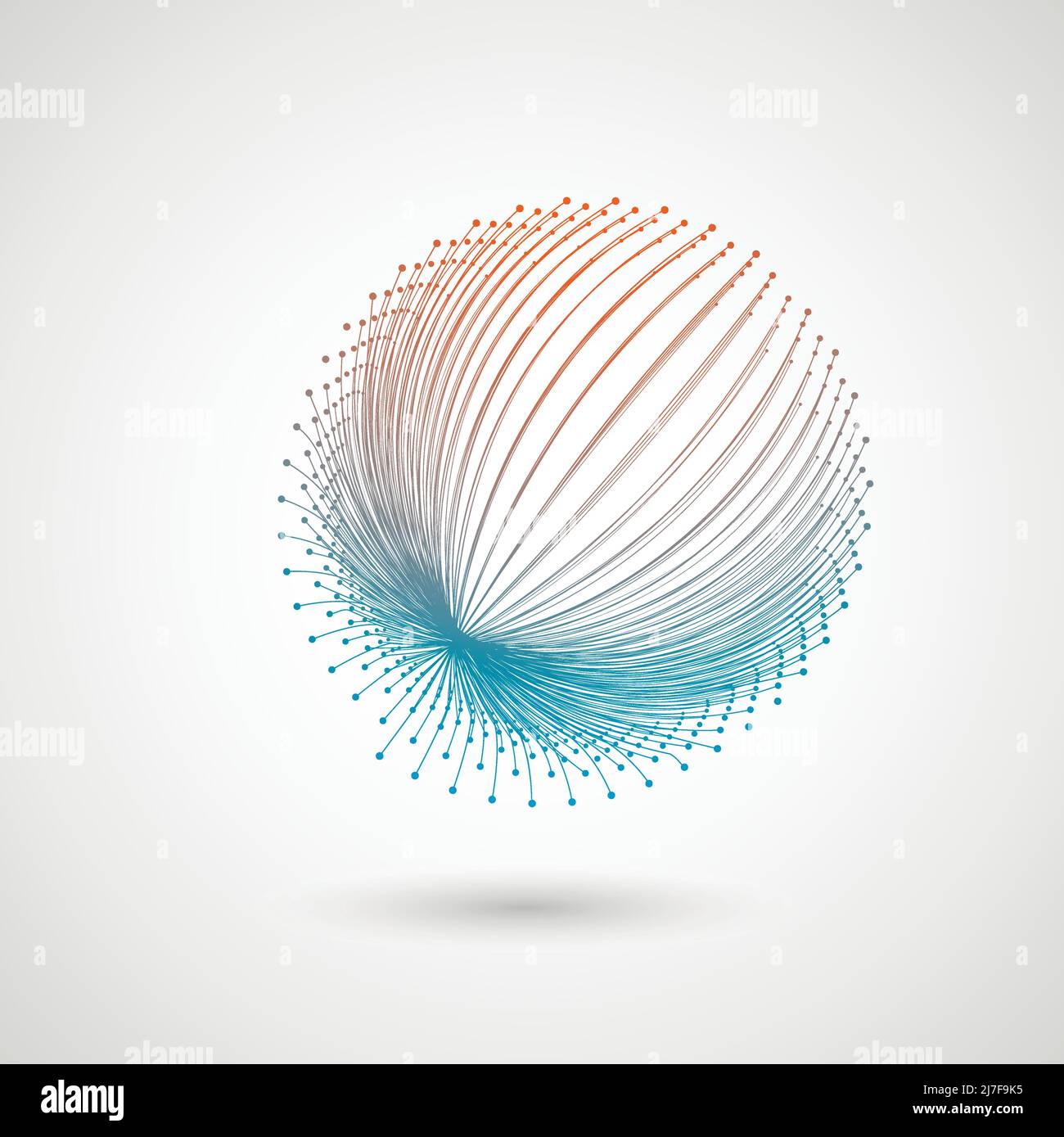 Wave rhythm line dynamic abstract vector background. Circle swirl shape ...