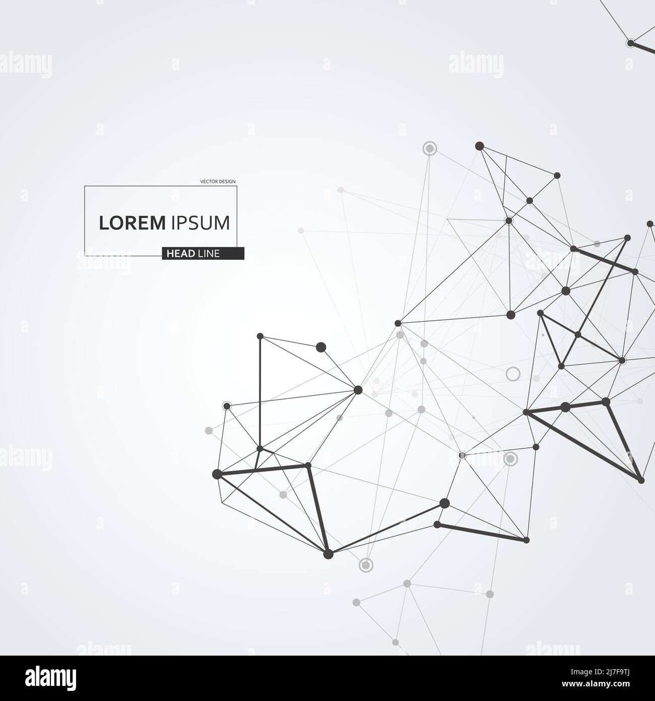 Polygonal background, technology design. Global atom illustration ...