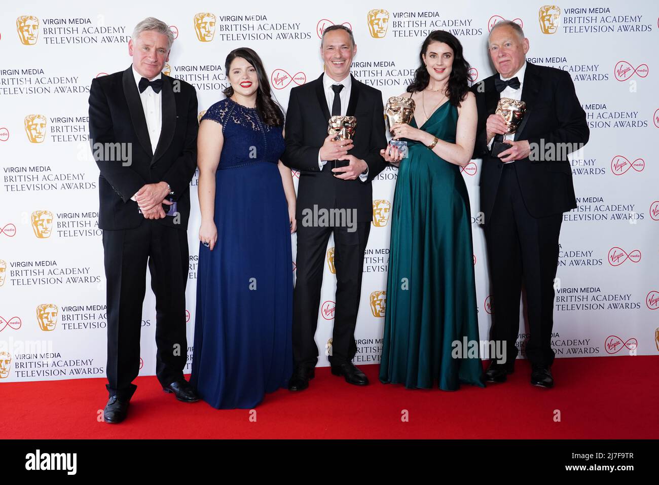 Current affairs Bafta TV winners Sarah Collinson (centre-right) for ...