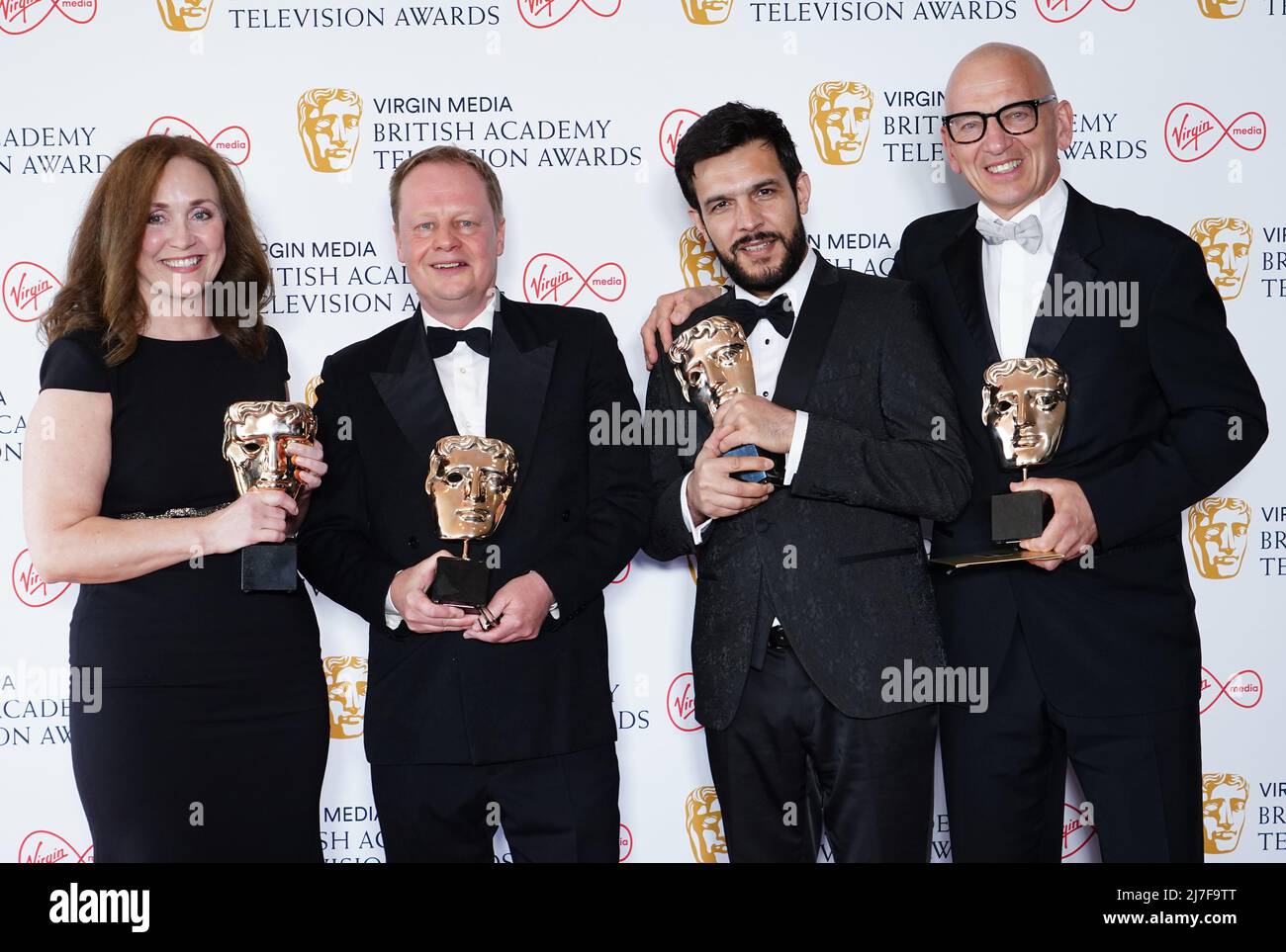 Single Documentary Bafta TV winners (left to right) Amanda Wilkie ...