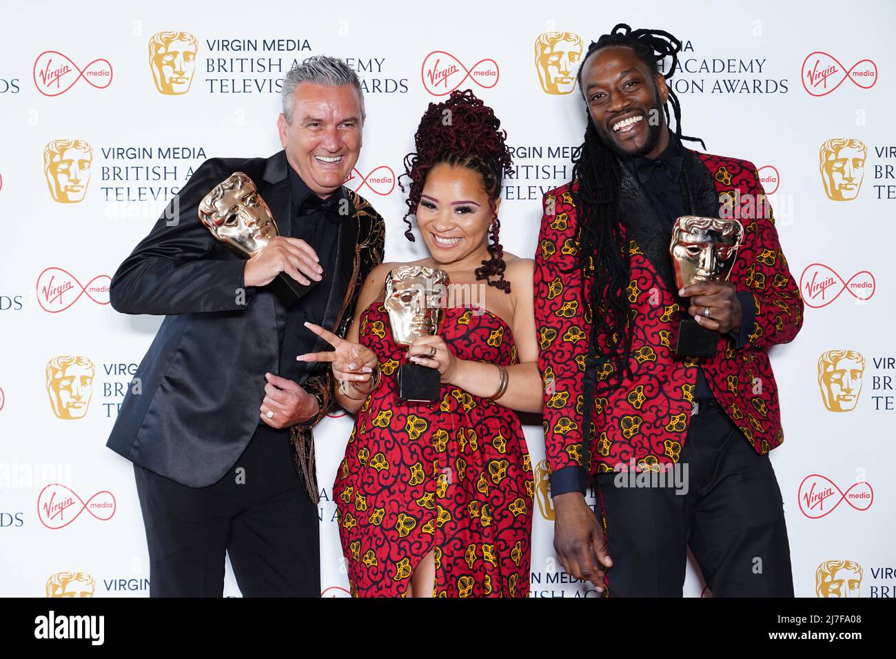 Reality & Constructed Factual Award Bafta TV winners (left to right ...