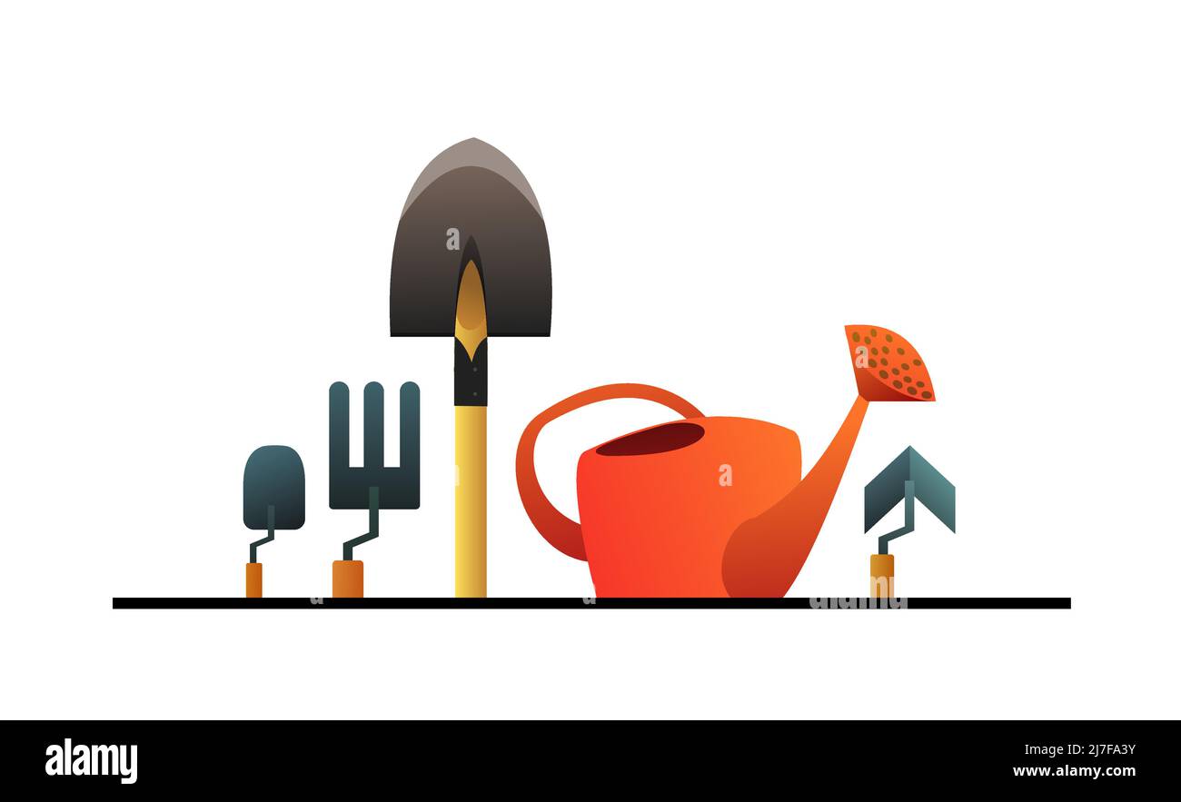 Agricultural rural garden tool. Logo and symbol logotype on line ...
