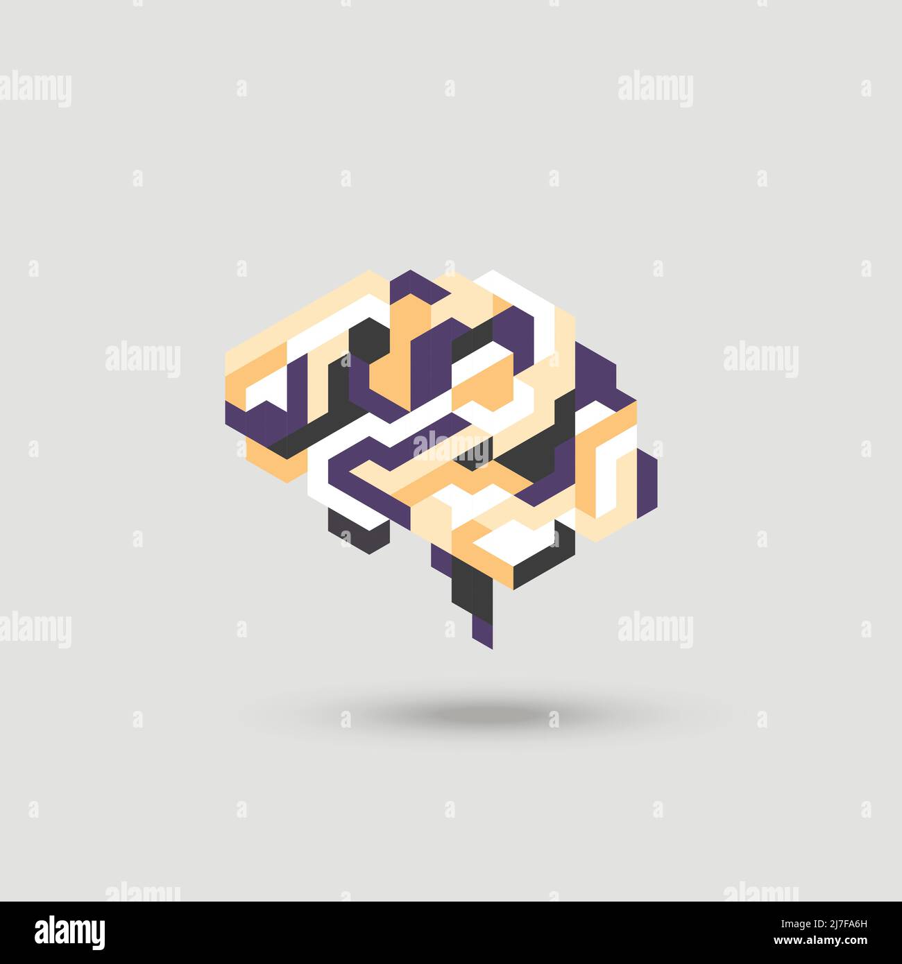 Creative abstract human brain. Color shapes thoughts. Vector background ...