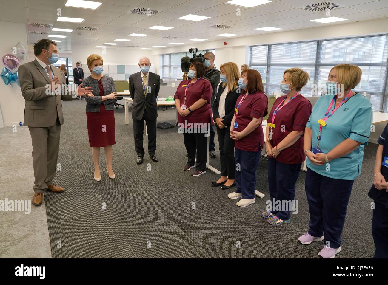 Scotland's First Minister Nicola Sturgeon during her visit to open NHS ...