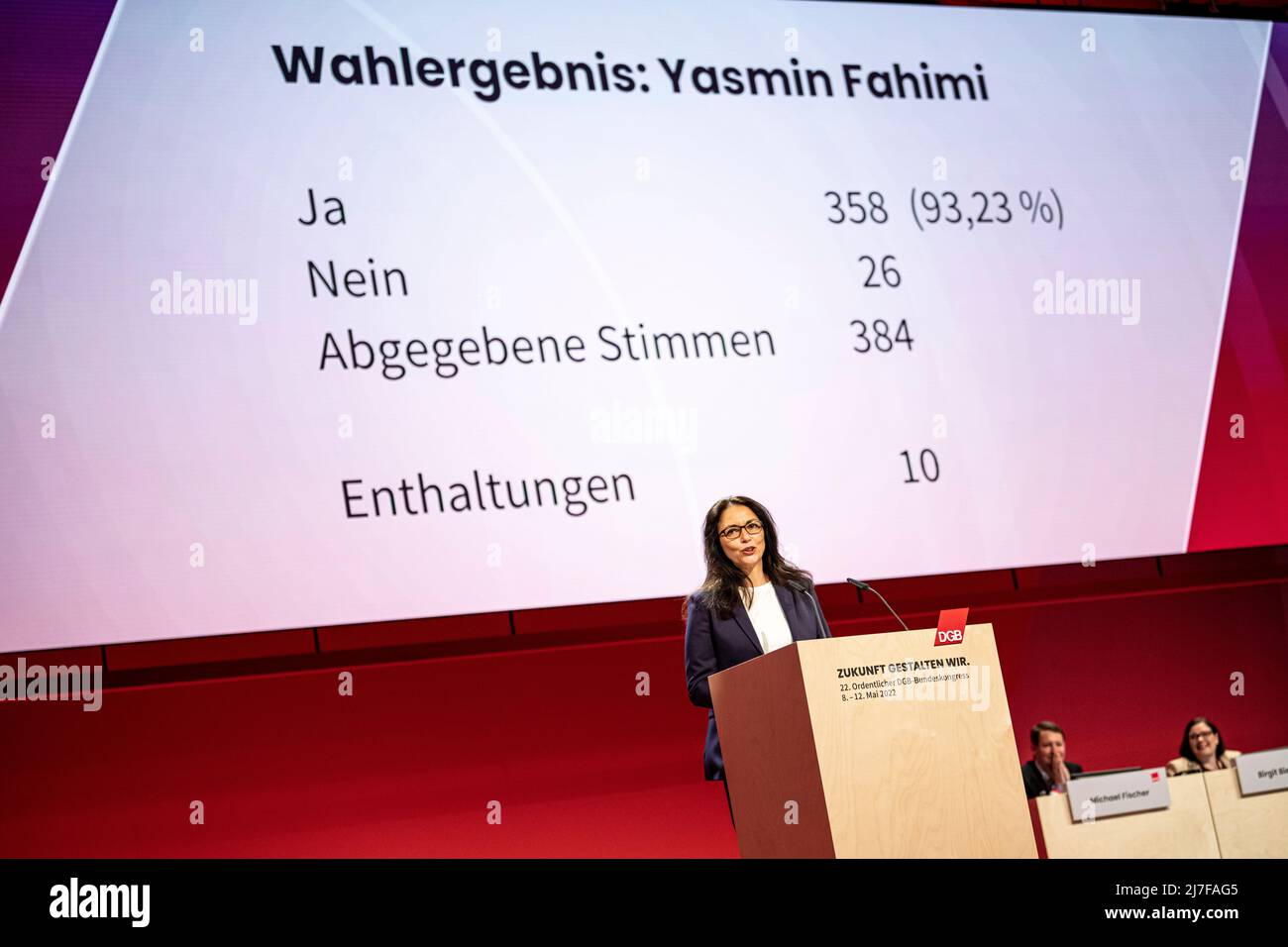 Berlin, Germany. 09th May, 2022. Yasmin Fahimi (SPD), new DGB ...