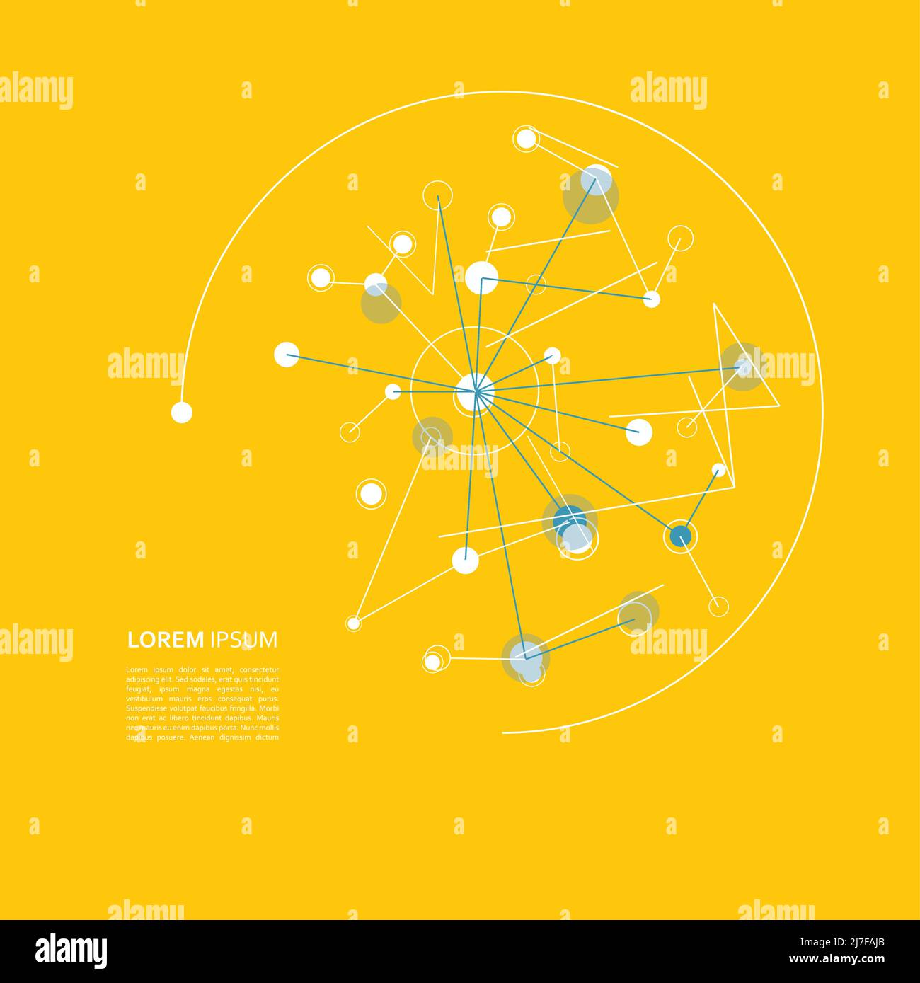 Network connectivity design. Communication cyan structure. Abstract dots and lines vector ...