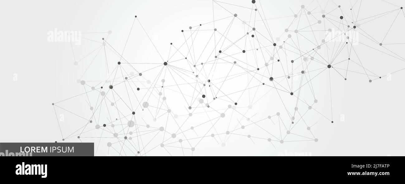 Abstract technology illustration frame. Technical network background ...