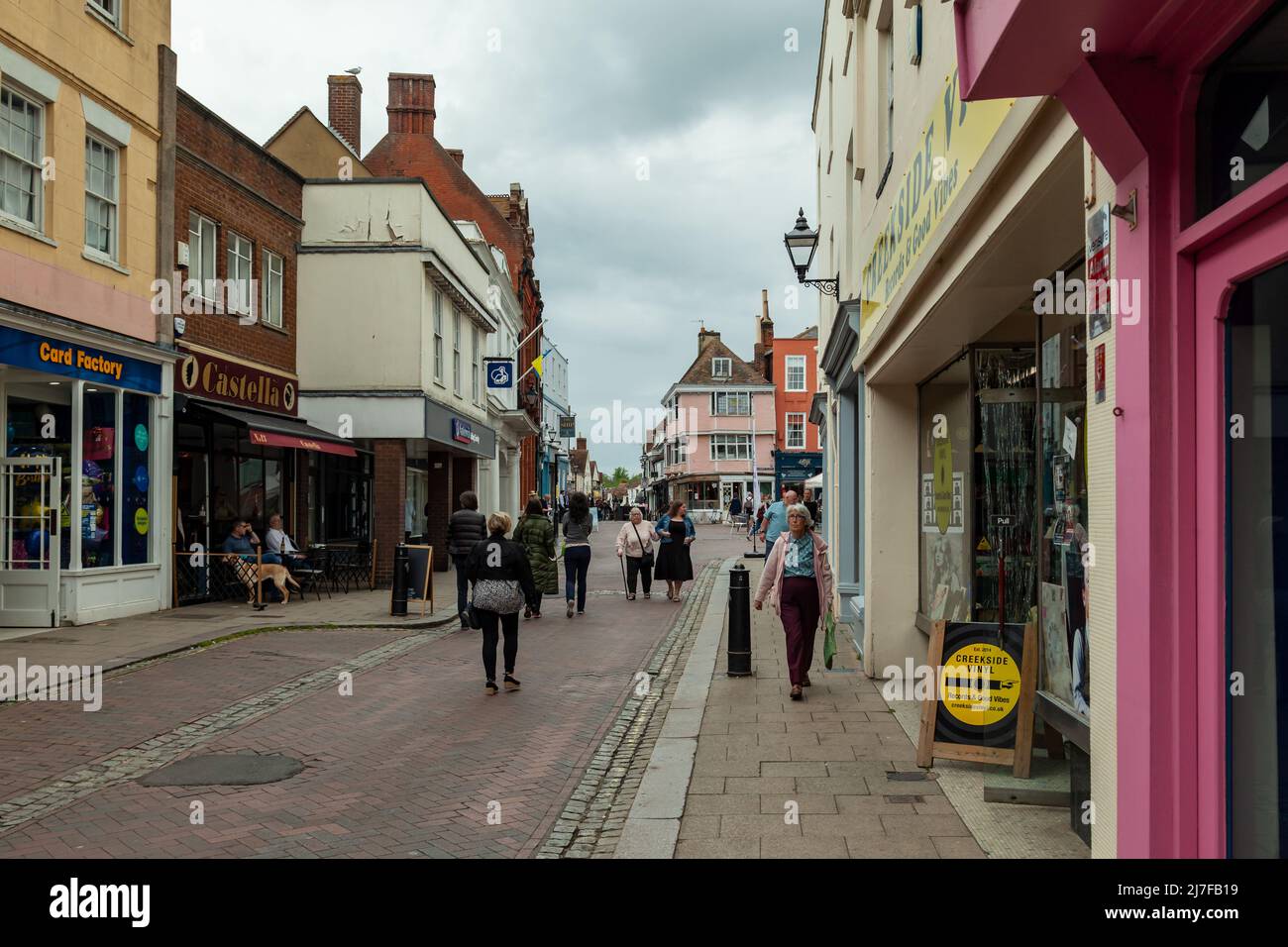 Overcast afternoon in Faversham town centre, Kent, England Stock Photo ...